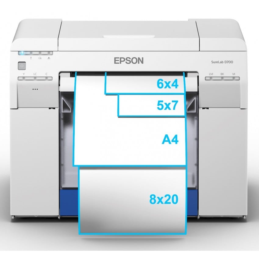 Imprimante jet d'encre EPSON SureLab D700 avec kit consommables : 6 encres + 12rlx de papier ...