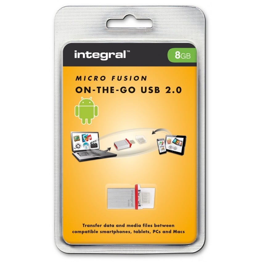 Adaptateur USB OTG INTEGRAL pour smartphone/tablette (MICRO USB/USB ...