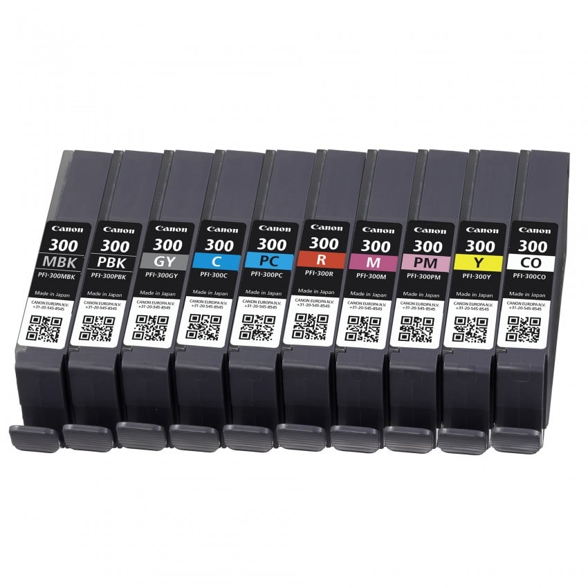 Cartouche d'encre traceur CANON PFI-300PBK photo noir pour Prograf Pro-300 (14,4ml)