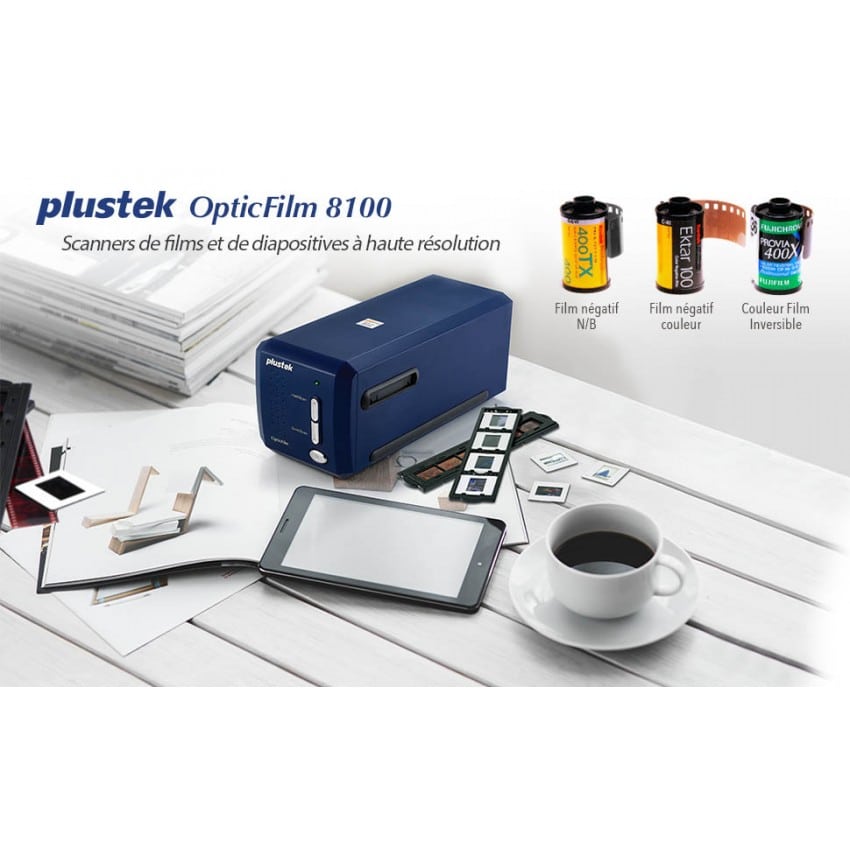 Plustek OpticFilm 8100 - Scanner Diapo Plustek 7200 dpi