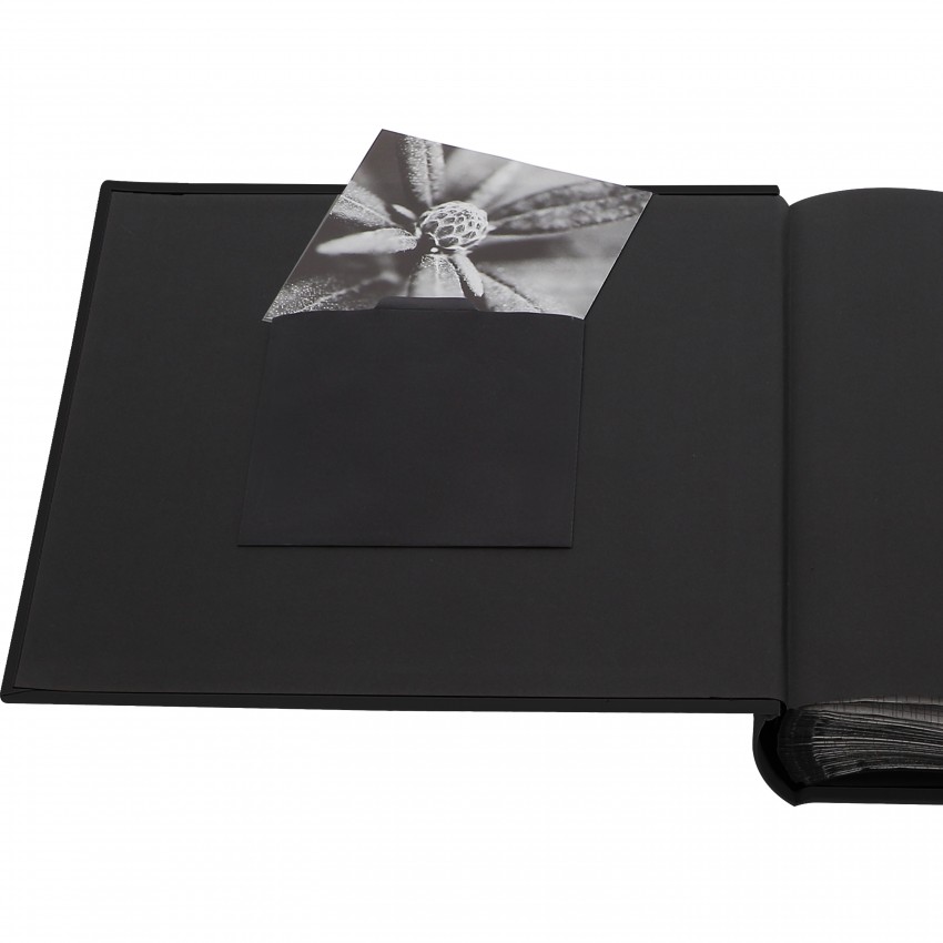 Album photo HAMA traditionnel FINE ART JUMBO - 100 pages noires + feuillets cristal - 400 photos ...