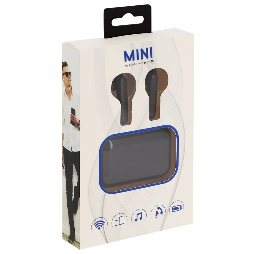 Ecouteurs GEEK MONKEY TWS MINI - Bluetooth - avec Boitier de Charge LED ...