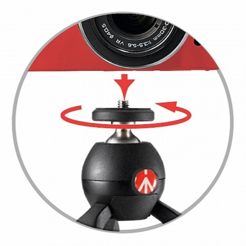 Trépied MANFROTTO mini PIXI - Aluminium noir