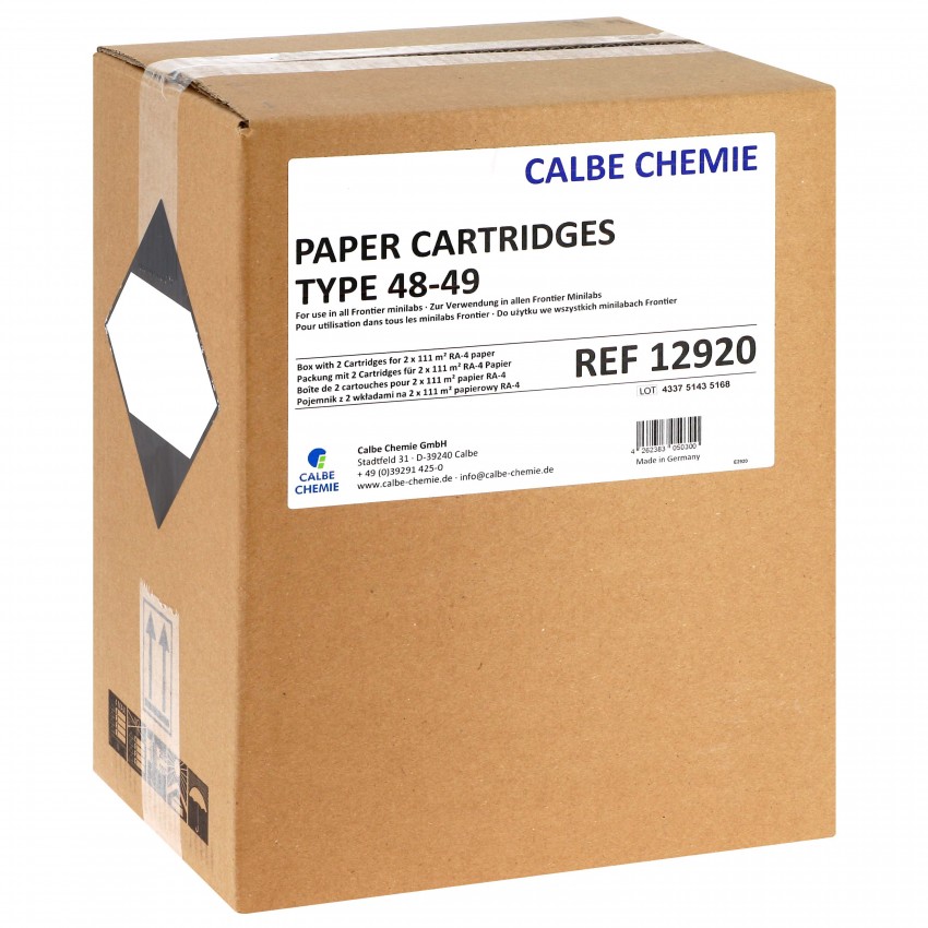 Pack entretien CALBE CP48-49 - Pack de 2 cartouches RA-4 - pour faire 2 ...